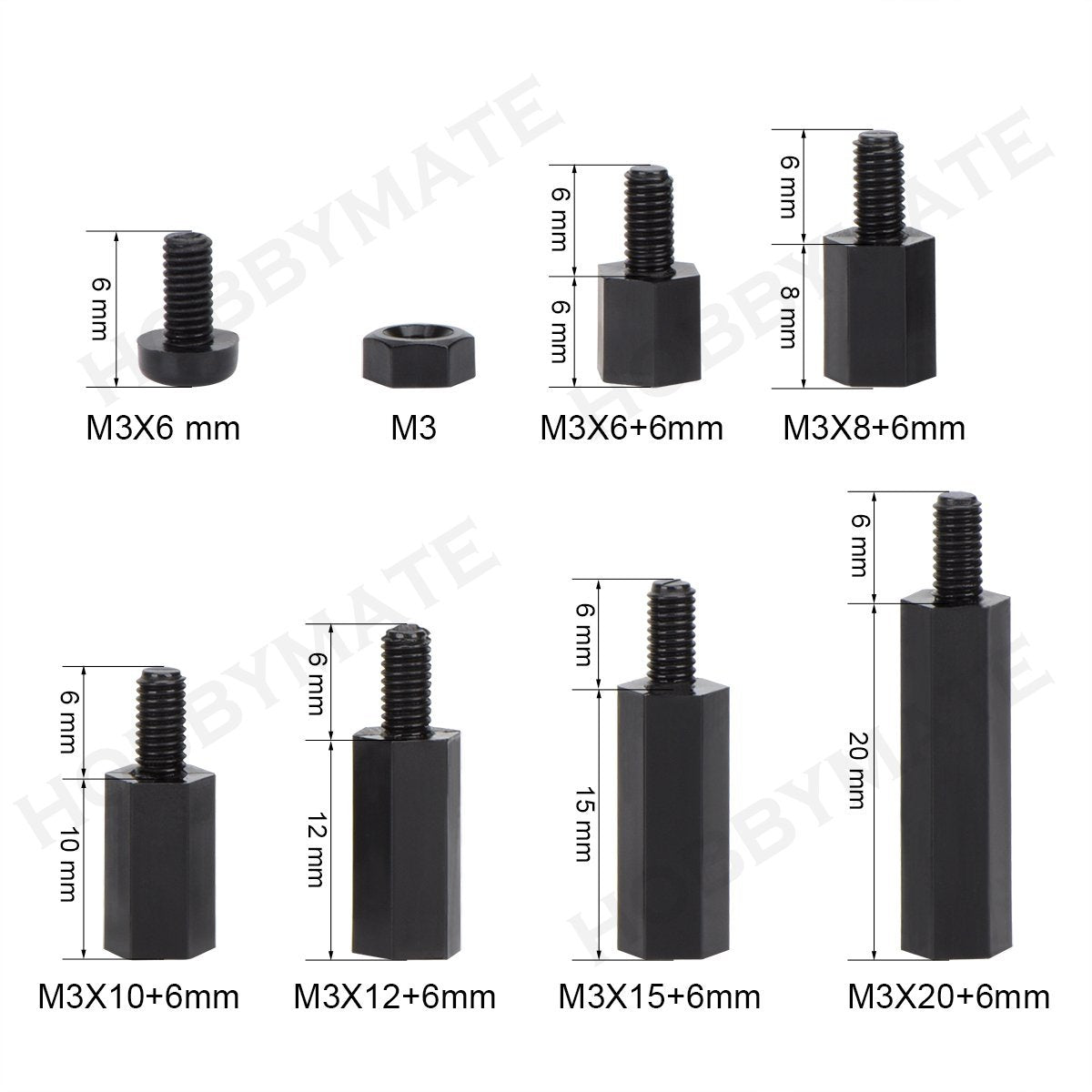 Standoff Spacers Screws Nut for fpv drone quadcopter – Hobbymate Hobby